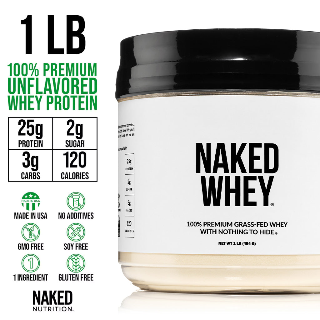 Grass Fed Whey Protein Powder | Naked Whey - 1LB