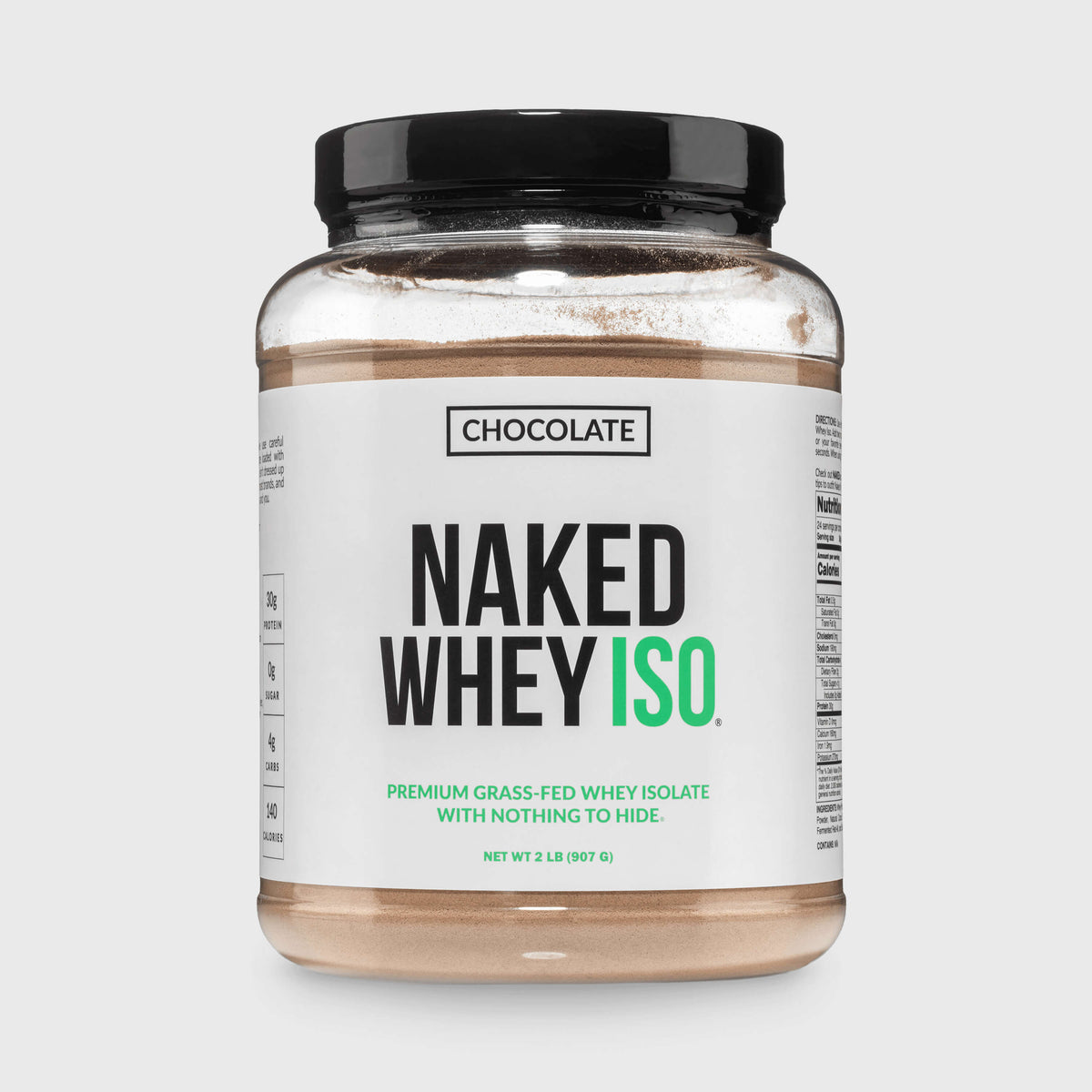 Chocolate Whey Isolate Protein Powder 2lb - Naked Whey Isolate