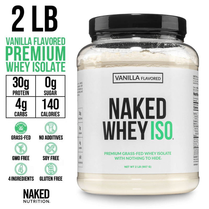 Vanilla Whey Isolate Protein Powder 2lb - Naked Whey Isolate