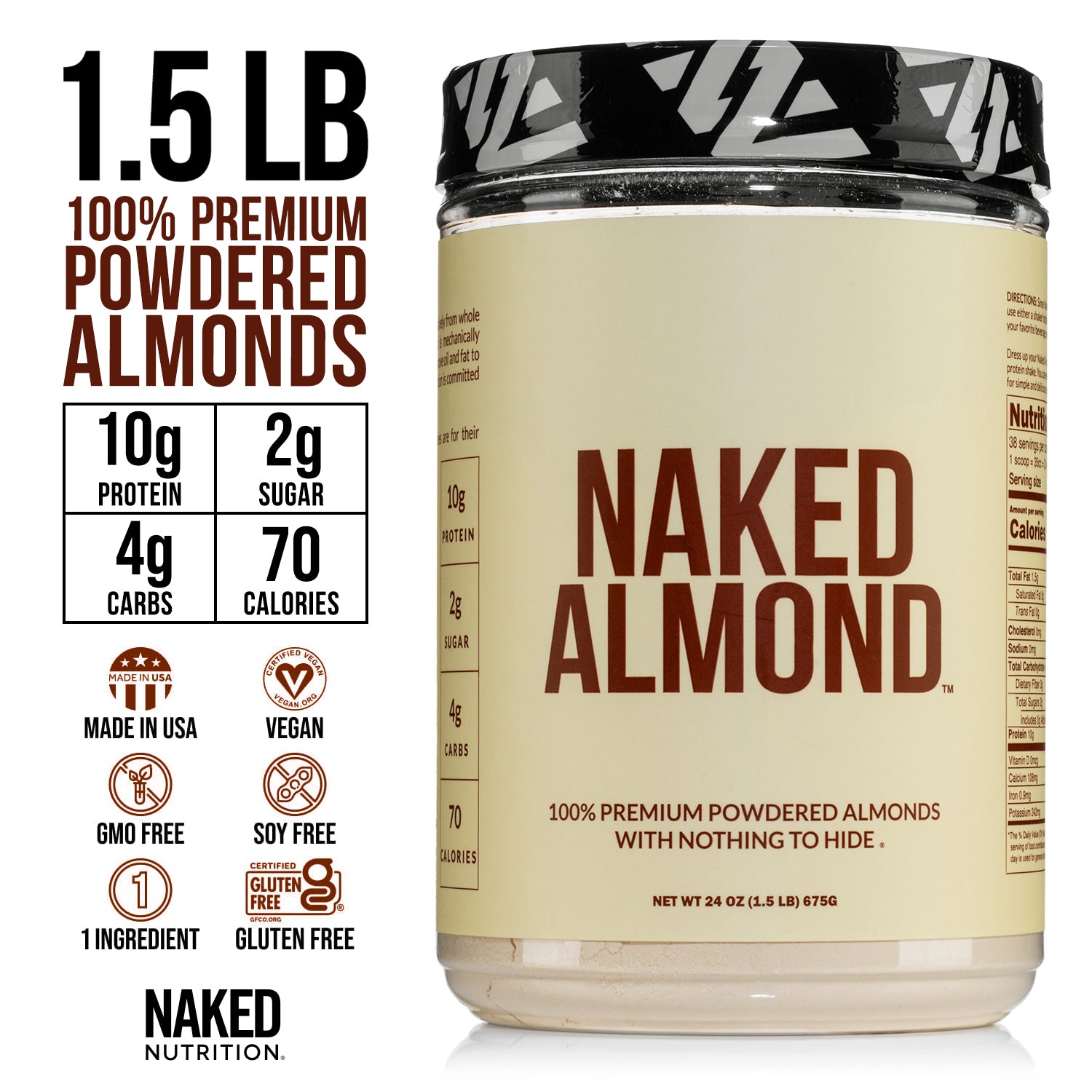 Powdered Almonds 1.5LB - Premium - Naked Almond – Naked Nutrition