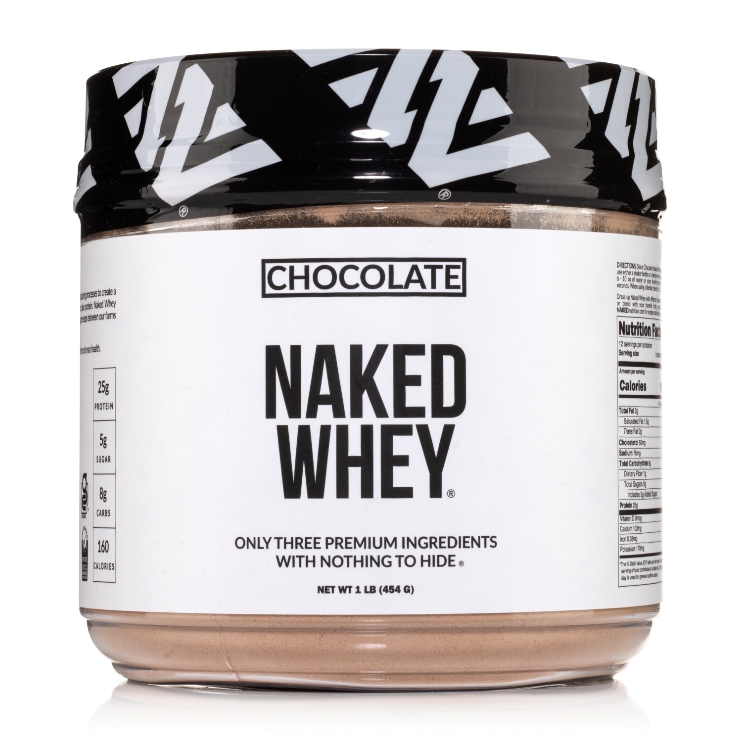 Chocolate Whey Protein Powder 1lb | Naked Chocolate Whey - 1LB