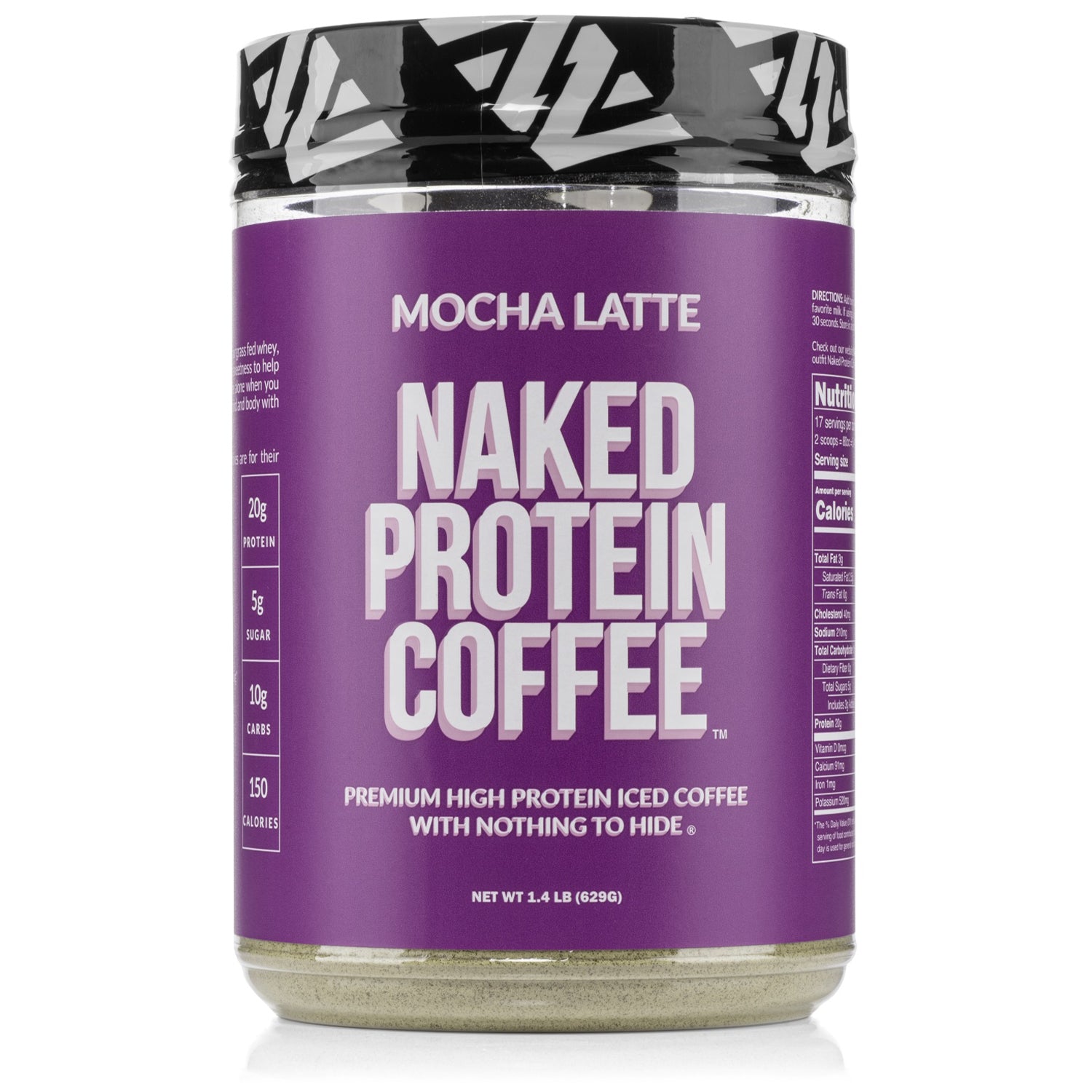 Mocha Latte Protein Iced Coffee - 20g Protein | Naked Protein Coffee