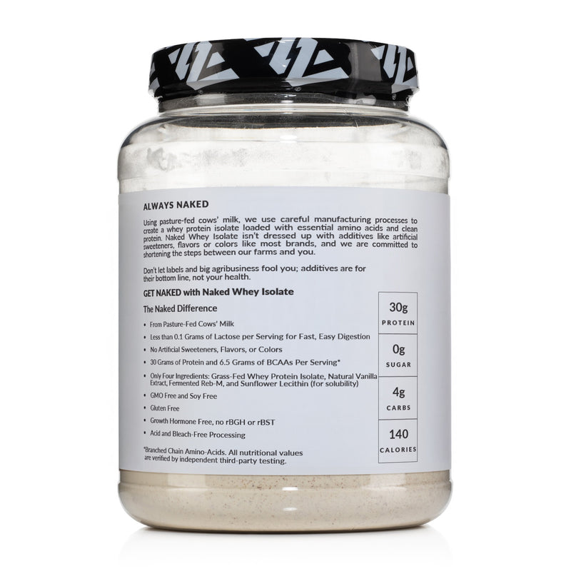 Vanilla Whey Isolate Protein Powder 2lb - Naked Whey Isolate