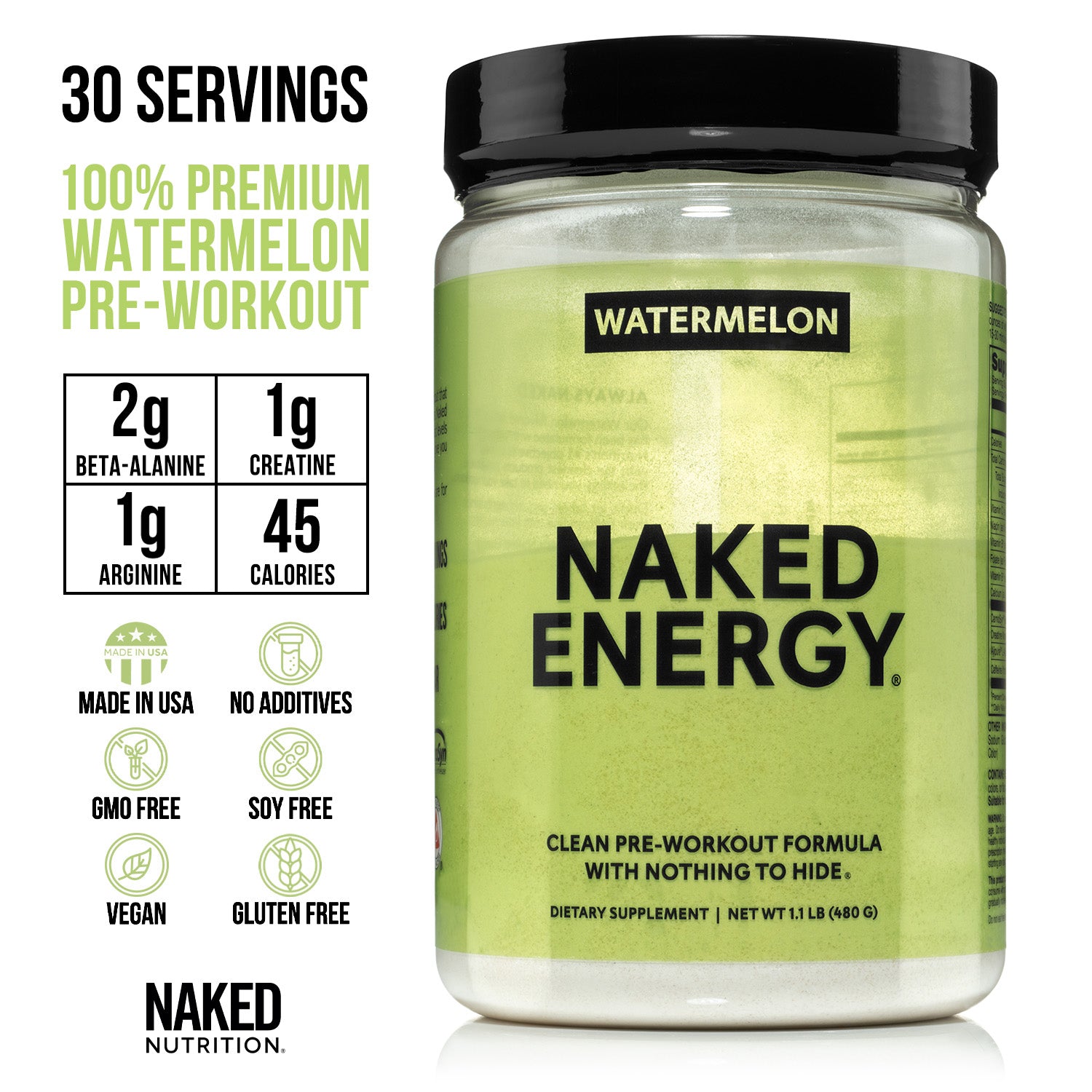 Watermelon Pre Workout Supplement - Naked Energy